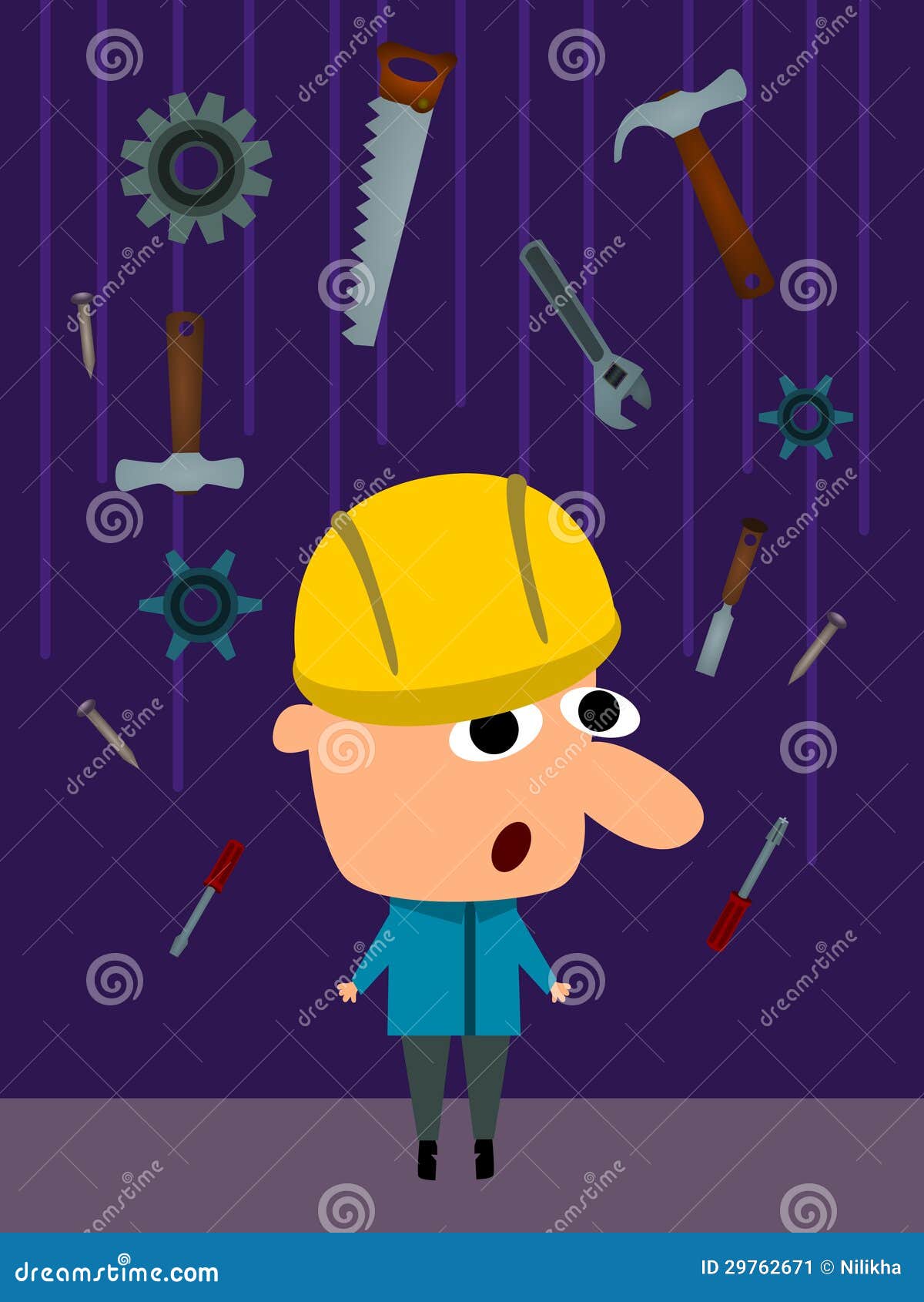 Falling tools stock illustration. Illustration of industrial - 29762671