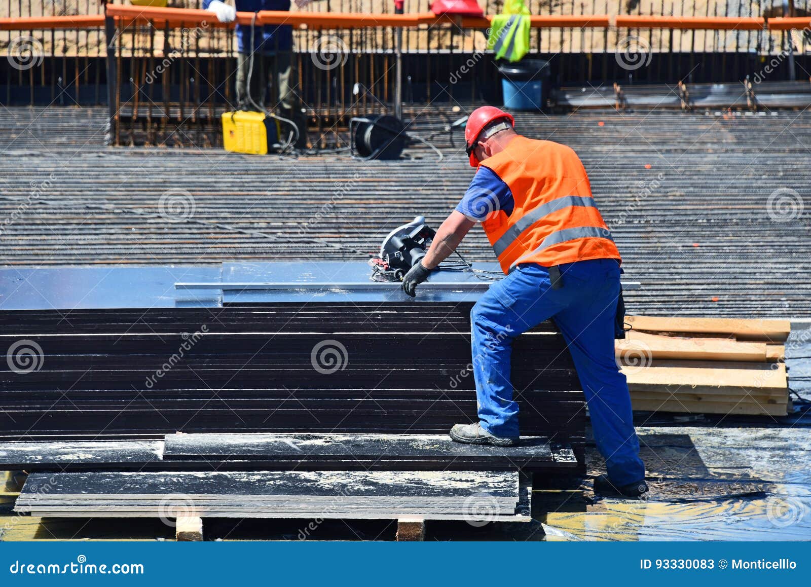 Construction Worker at Work Editorial Stock Photo - Image of physical ...