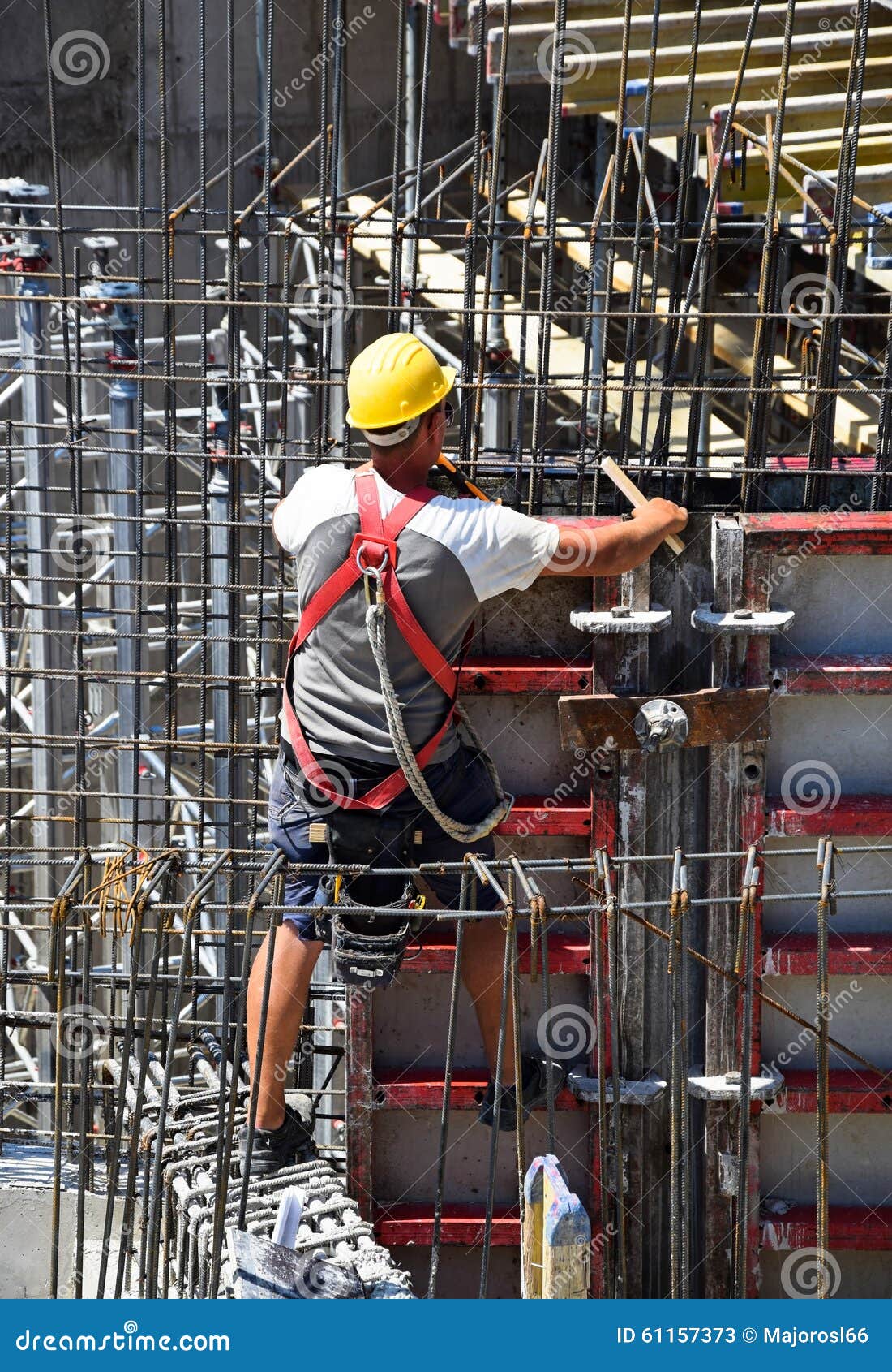 Construction Worker at Work Editorial Stock Photo - Image of person ...
