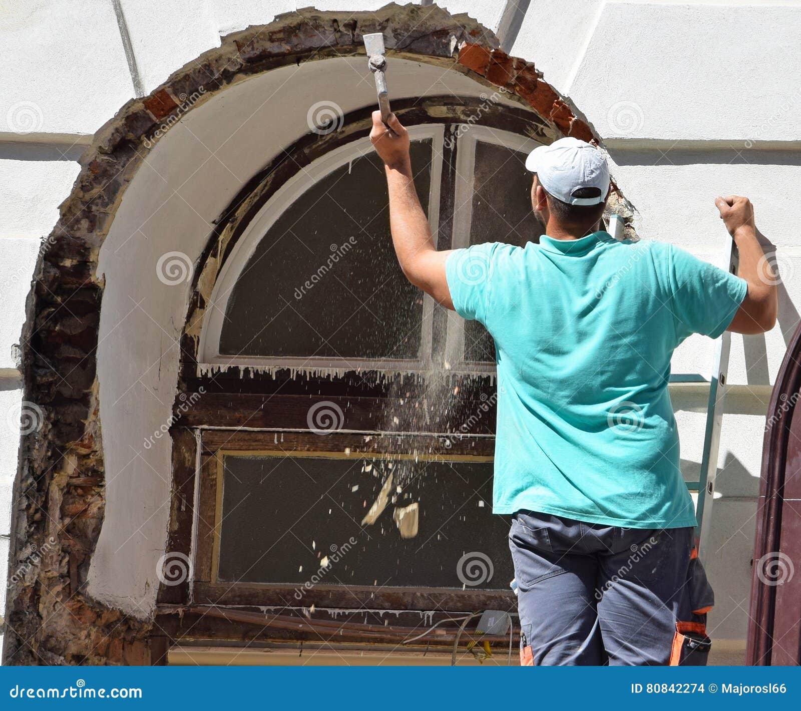 Construction Worker at Work Editorial Stock Image - Image of person ...
