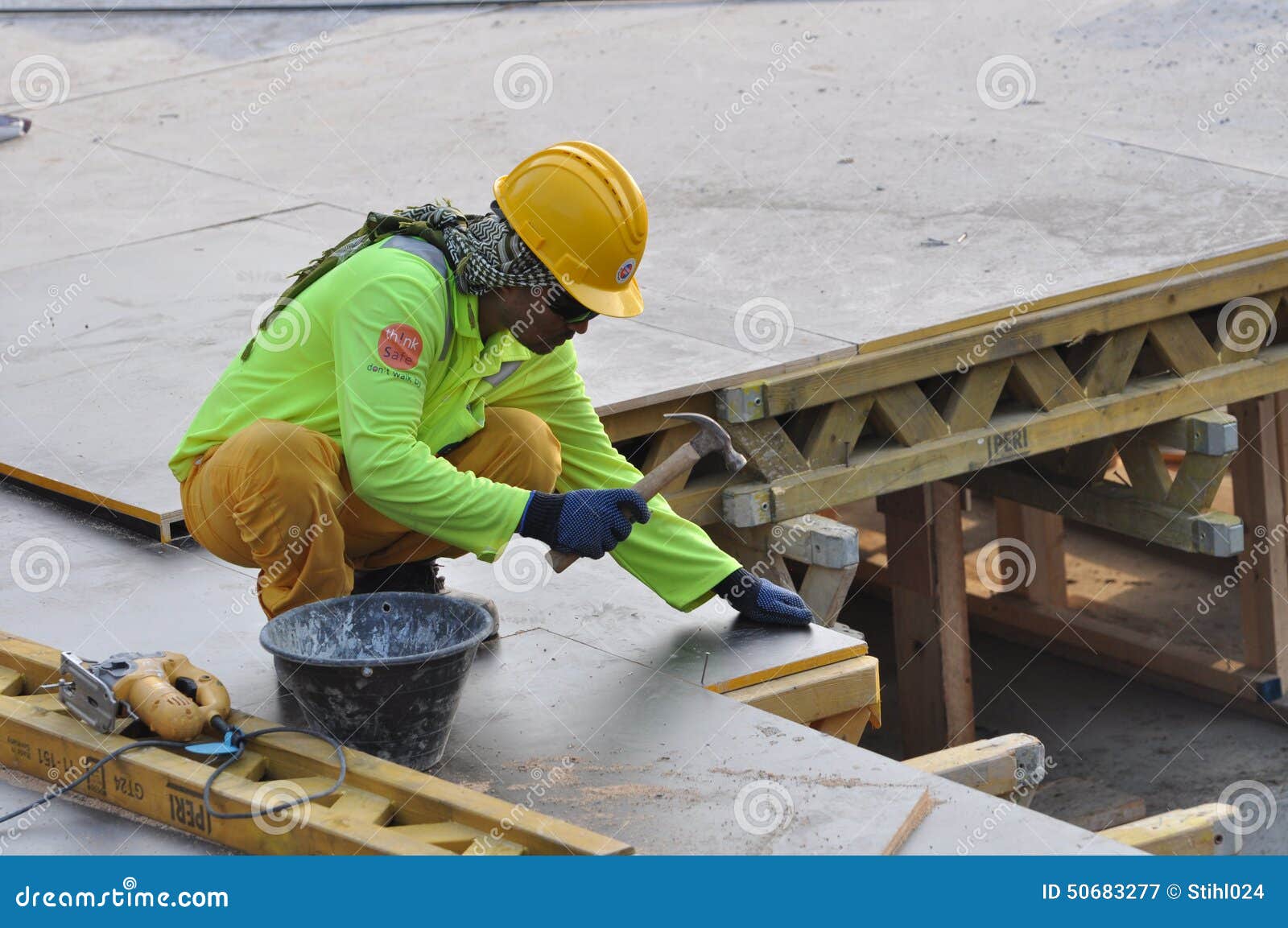 Construction worker editorial photography. Image of african - 50683277