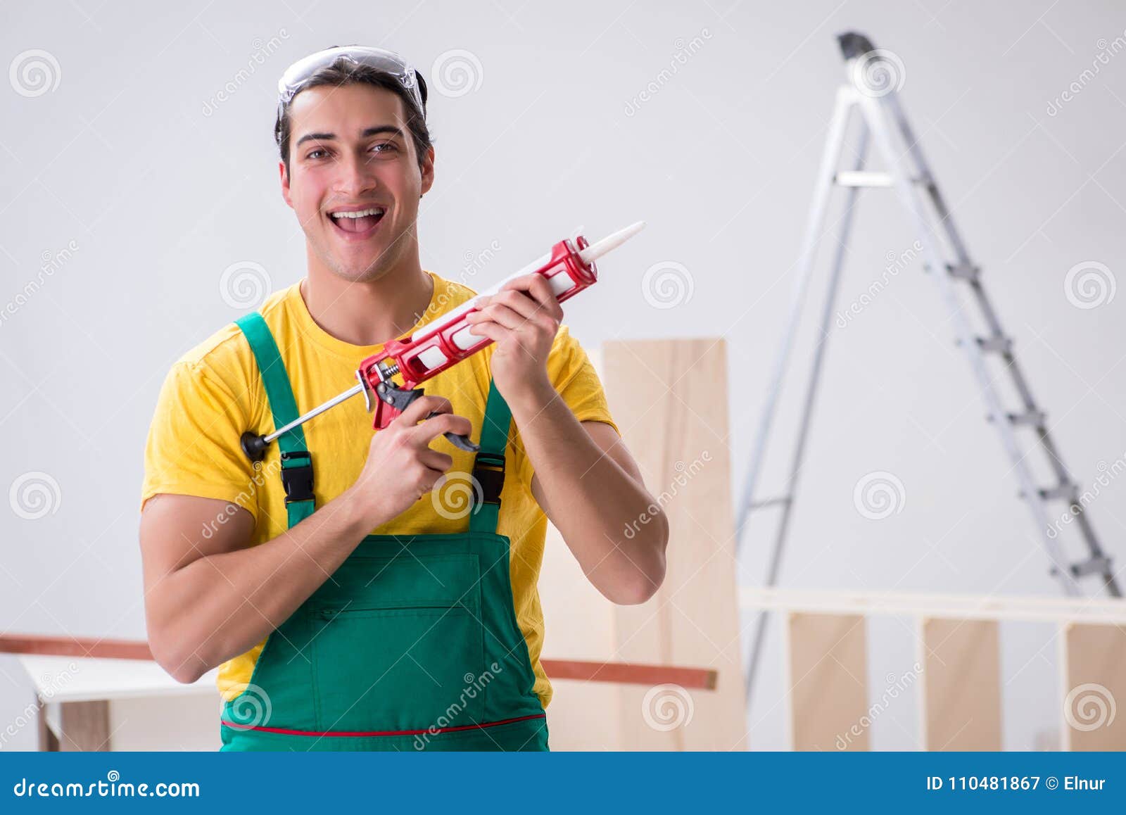 The Construction Worker Working on Contractor Site Stock Image - Image ...