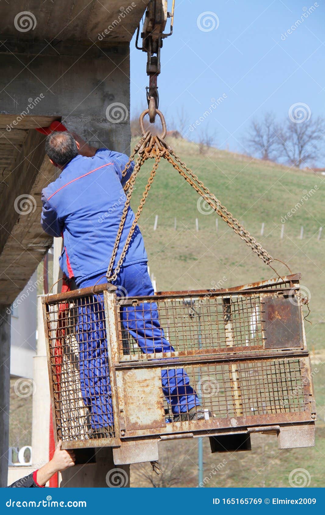 Construction Worker Working on Scaffolding Editorial Stock Image ...