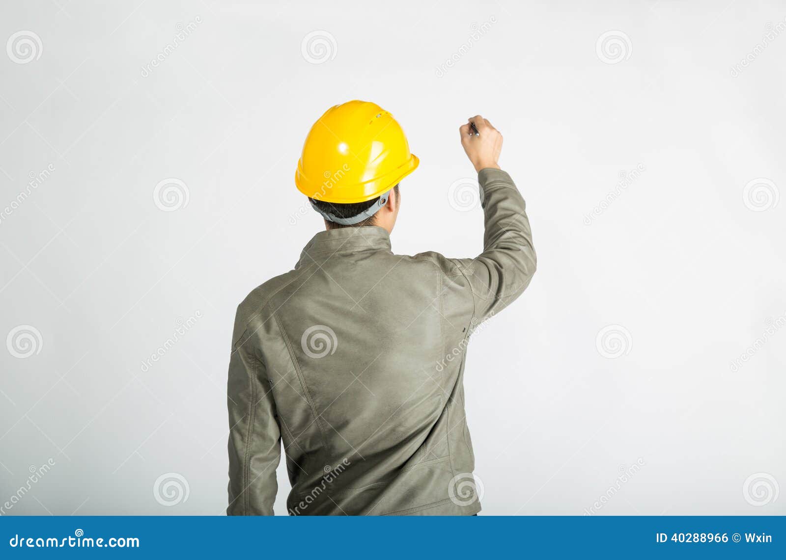 Construction Worker Writing Notes Stock Photo - Image of industry ...