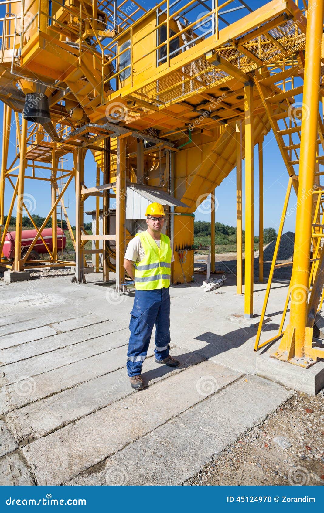 Construction worker stock photo. Image of crane, yellow - 45124970