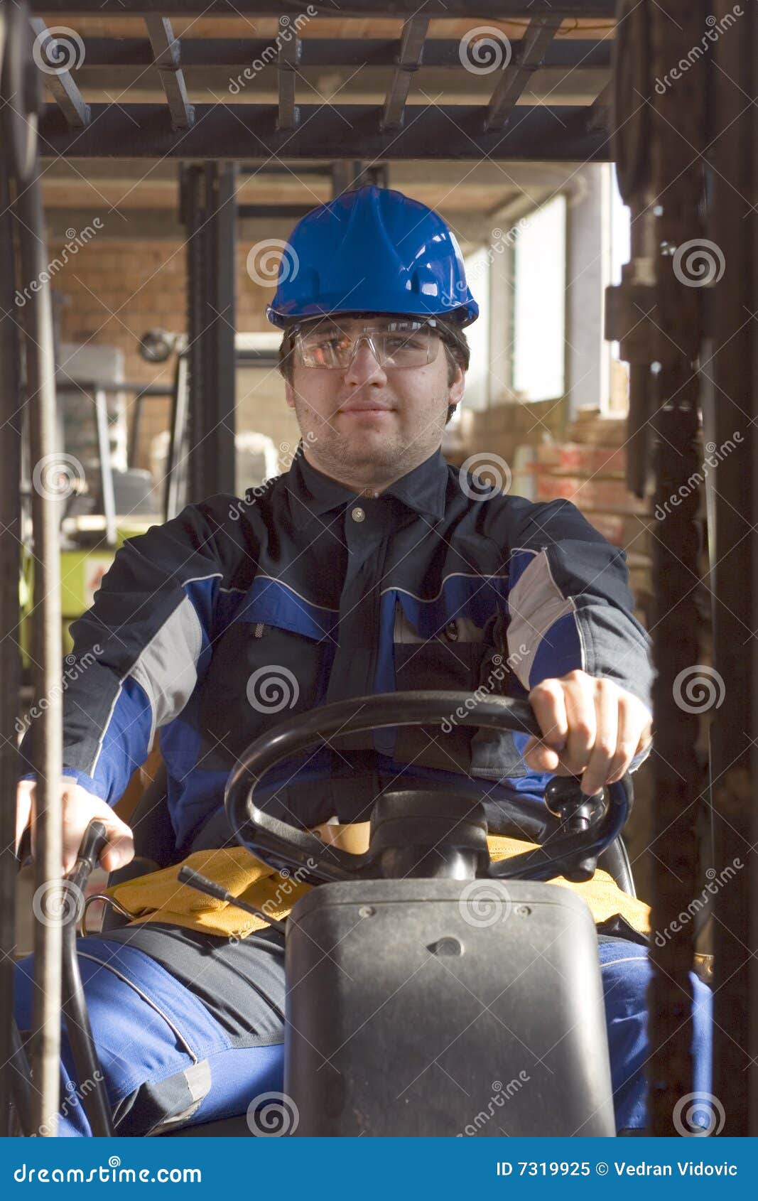 Construction Workerer on Workplace Stock Image - Image of hardhat ...