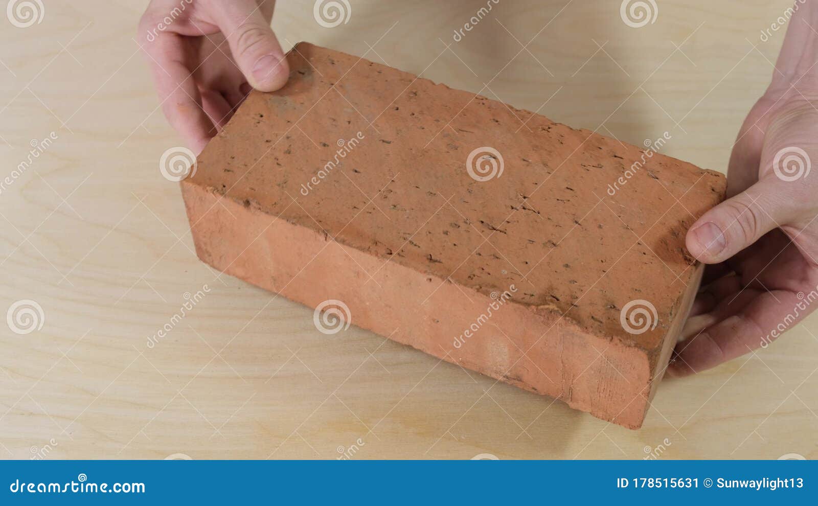 Construction Workerhold Brick in His Hand. Close Up. Stock Image ...