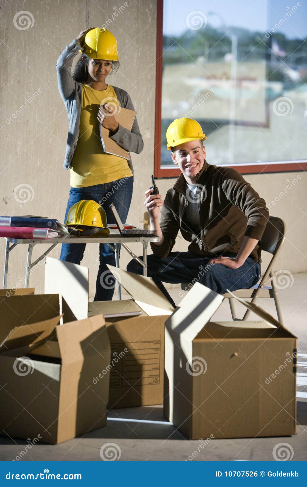 Construction workers stock photo. Image of commercial - 10707526