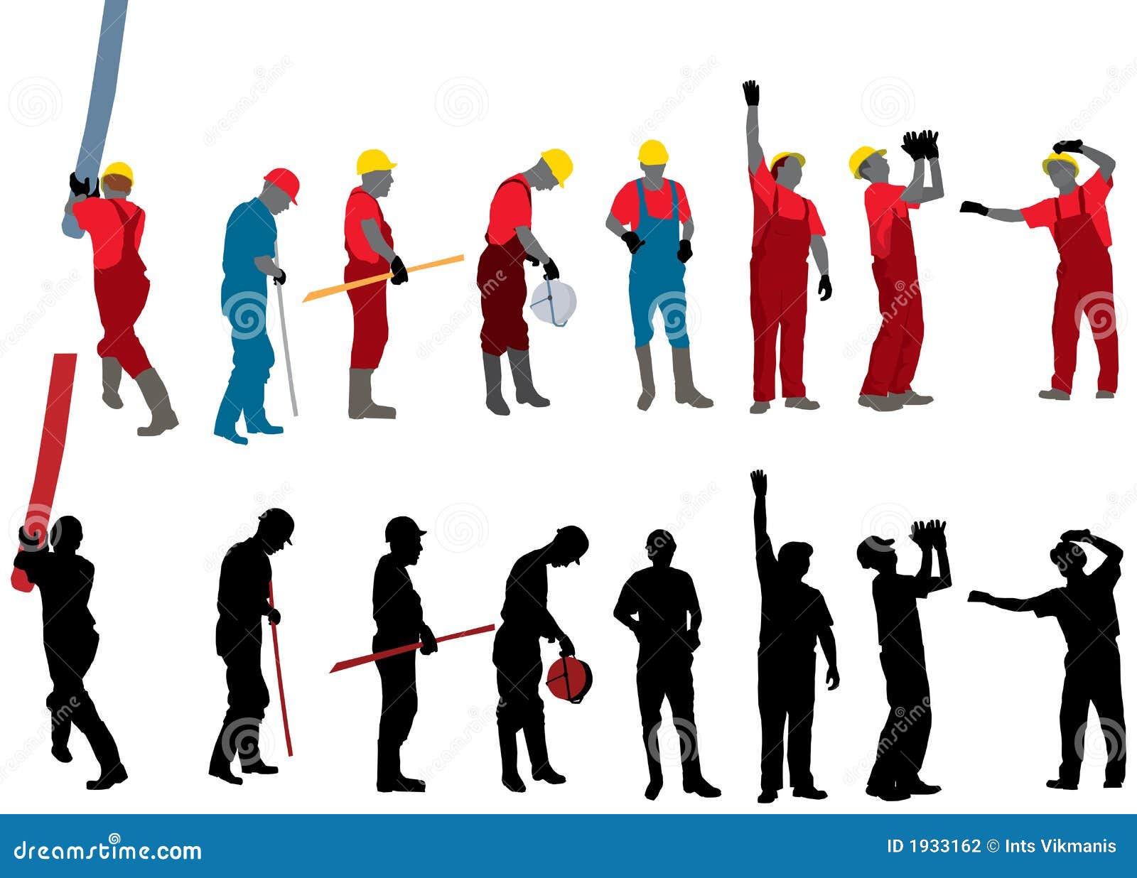 Construction workers stock vector. Illustration of equipment - 1933162