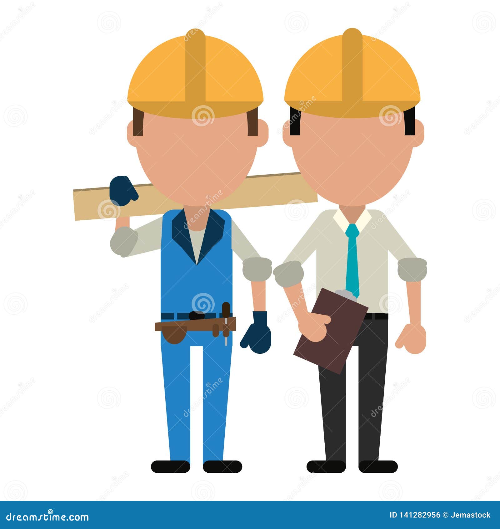 Construction Workers Avatars Stock Vector - Illustration of safety ...