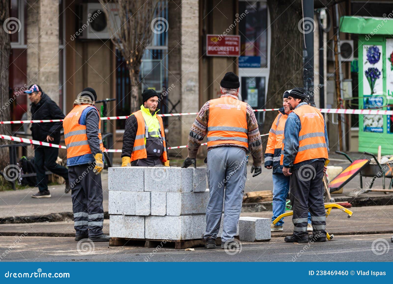 Construction Workers in Bucharest, Romania, 2021 Editorial Image - Image of engineering ...