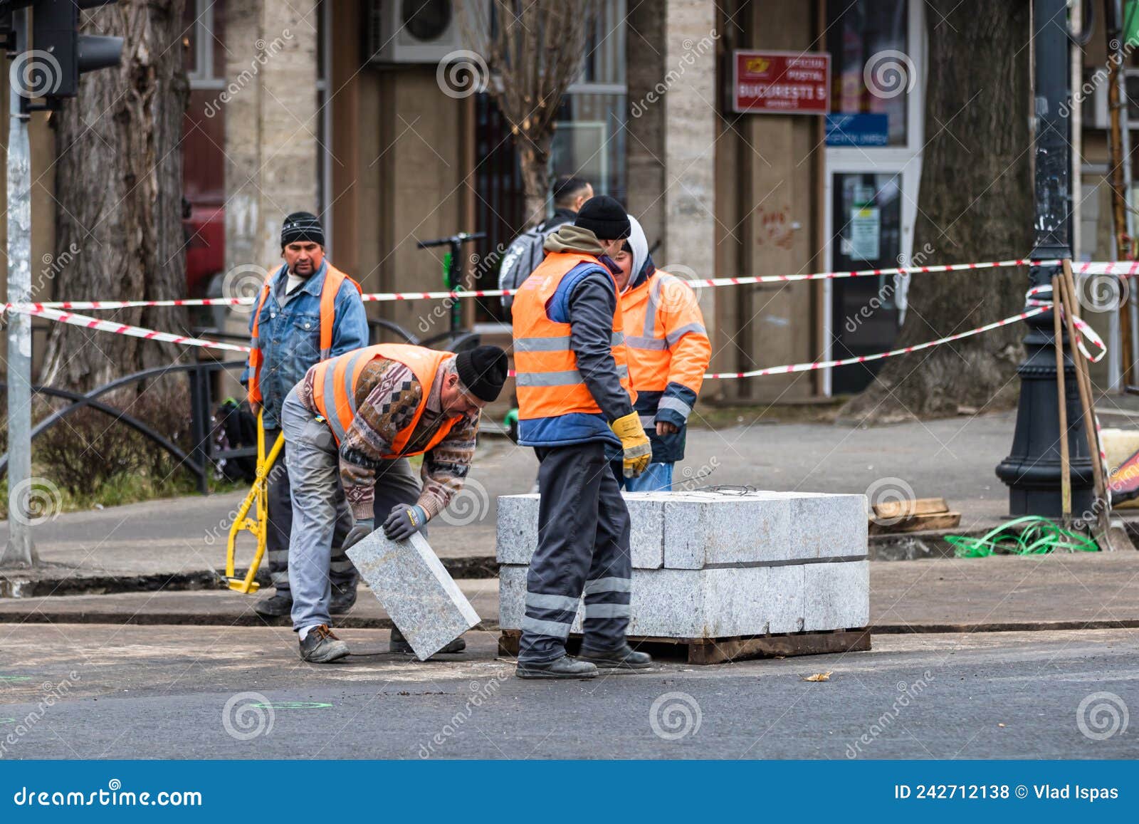Construction Workers in Bucharest, Romania, 2021 Editorial Stock Photo ...
