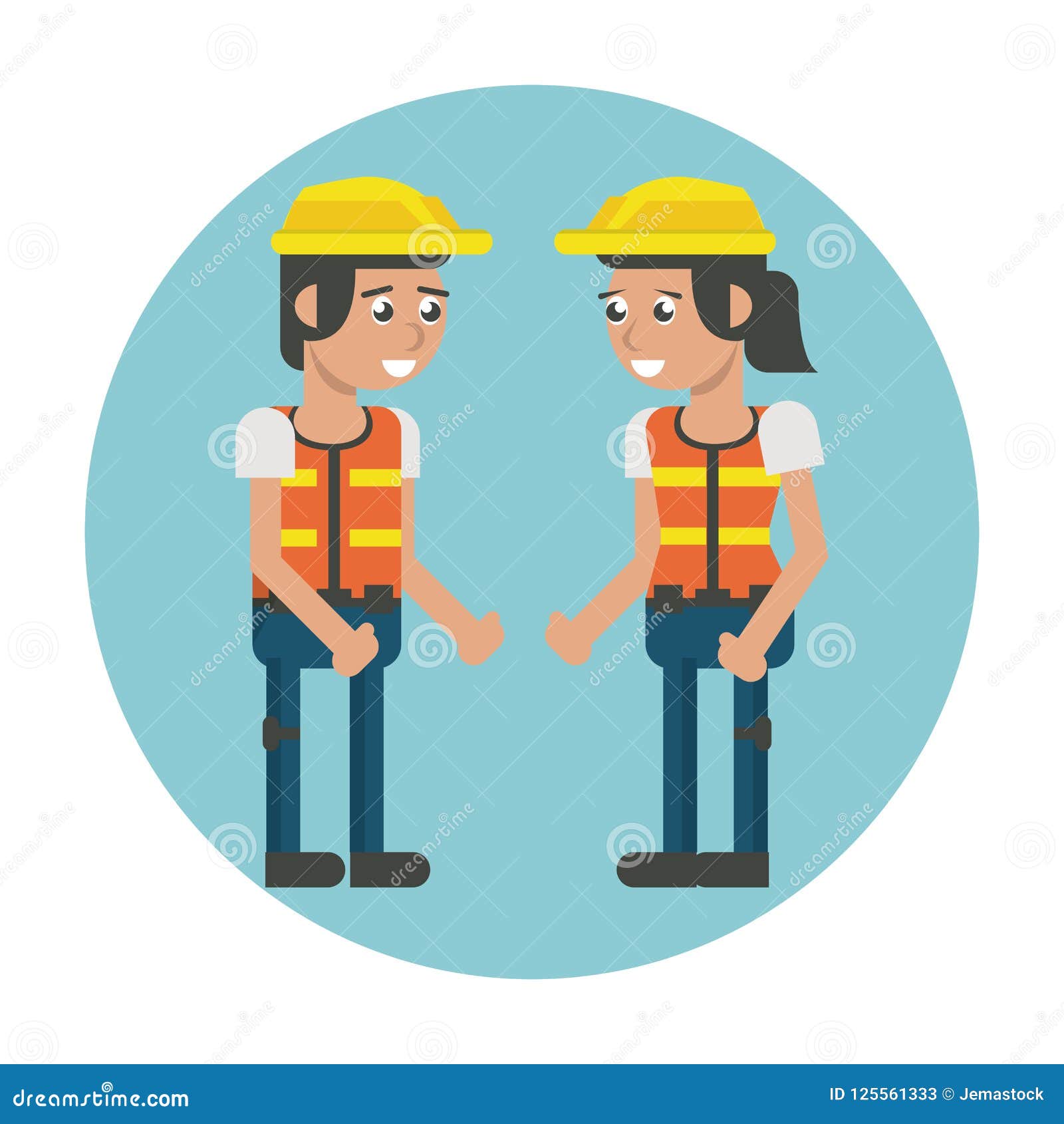 Construction Workers Cartoons Stock Vector - Illustration of icon ...