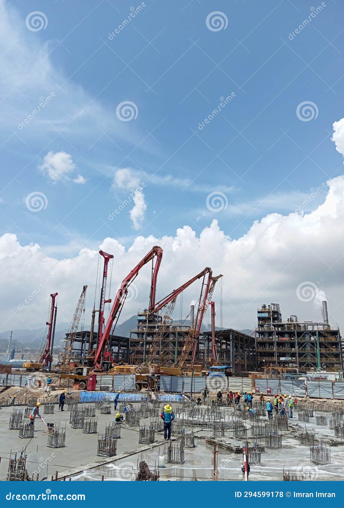 Construction Workers in the Casting and Casting Area are Busy Working ...