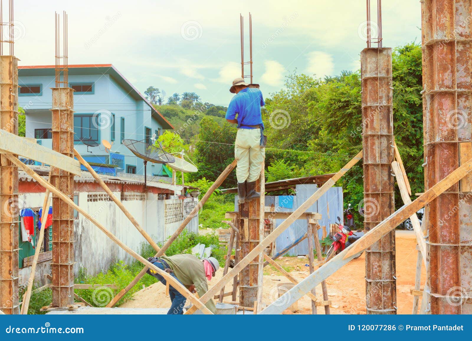 Construction Workers Collaborating in the Installation Formwork ...