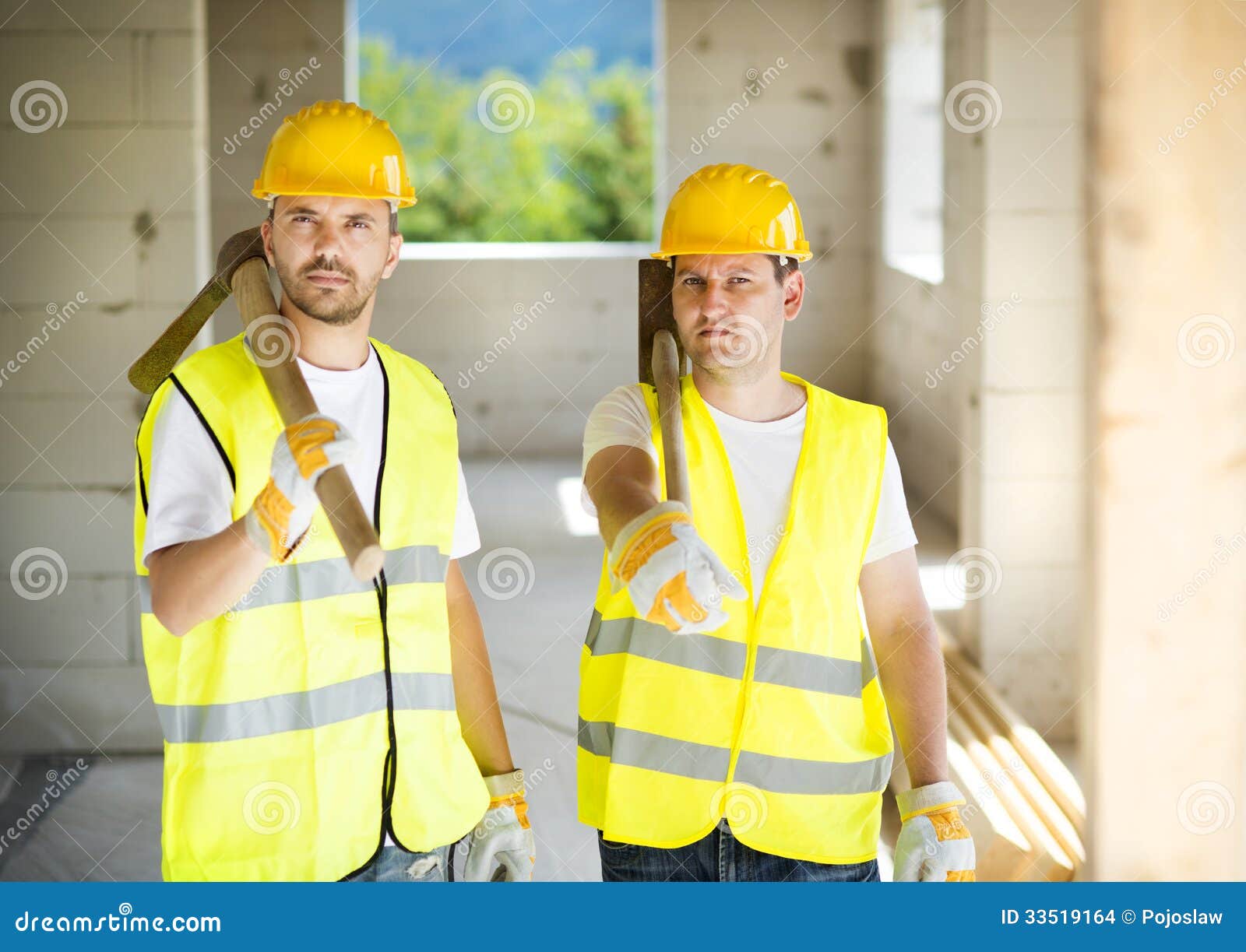 Construction workers stock photo. Image of hand, construction - 33519164
