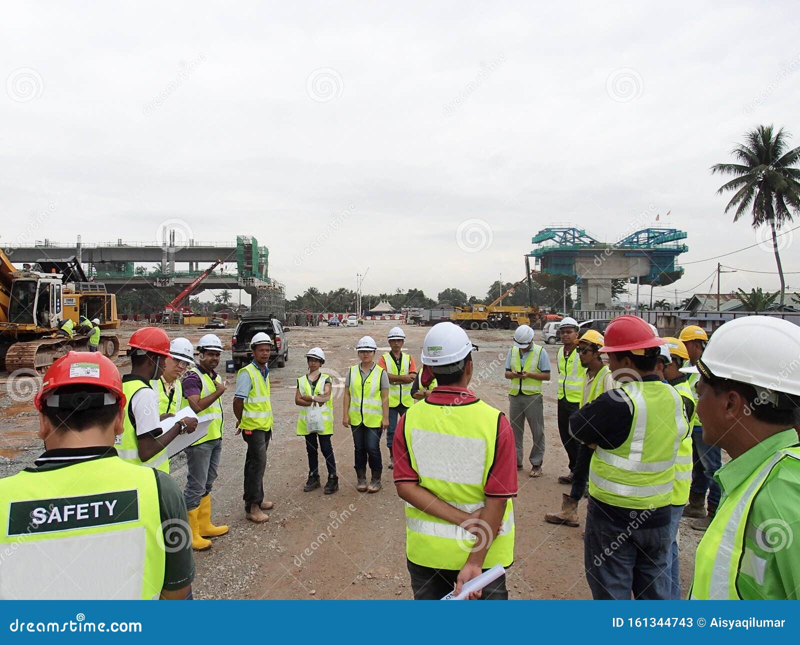 Construction Workers at the Construction Site Doing the daily Routine ...