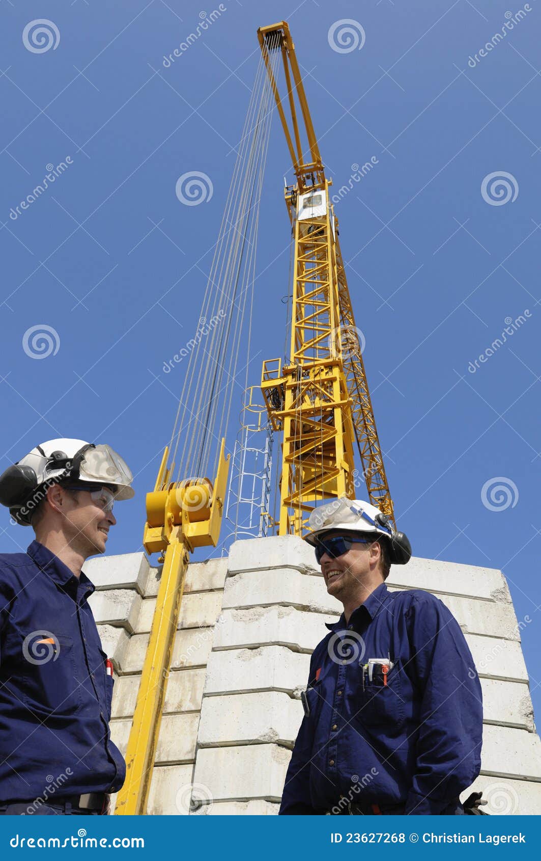 Construction Workers and Cranes Stock Photo - Image of works, exterior ...