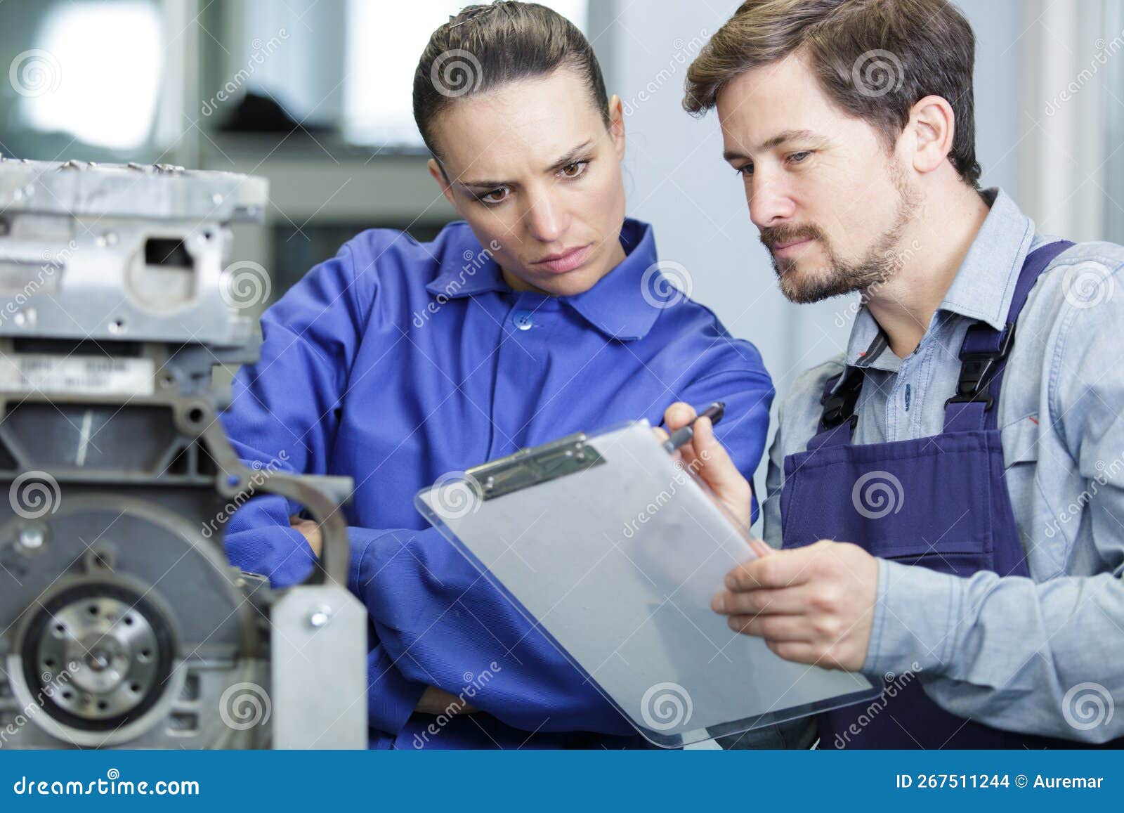 Construction Workers Discussing Work Together Stock Photo - Image of ...