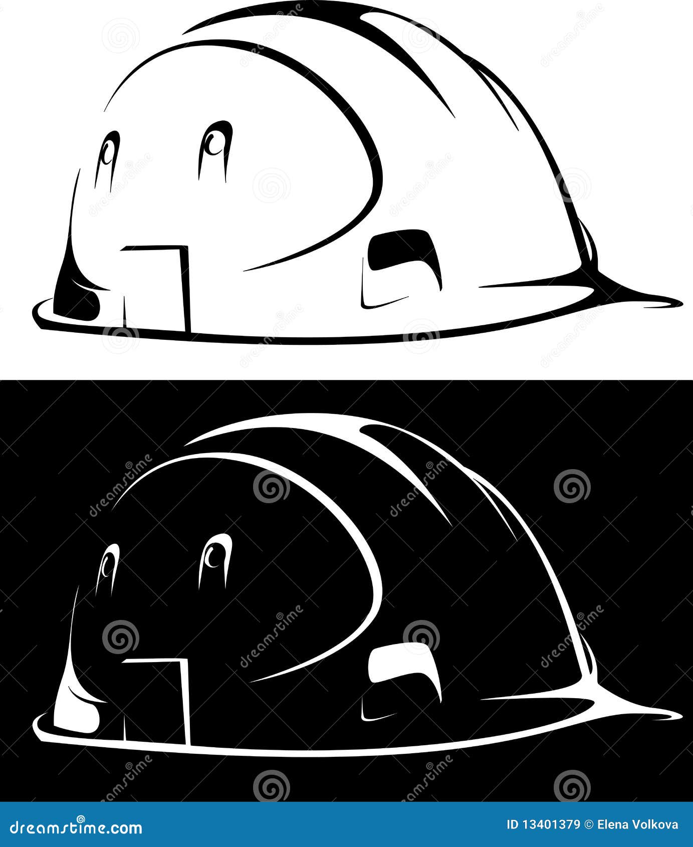 Construction Workers Hard Hat Stock Vector - Illustration of protection ...