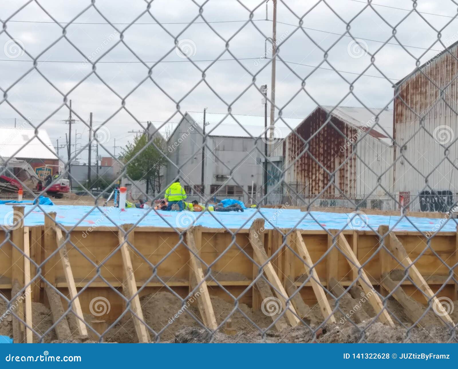 Construction Workers Hard at Work Editorial Stock Photo - Image of ...
