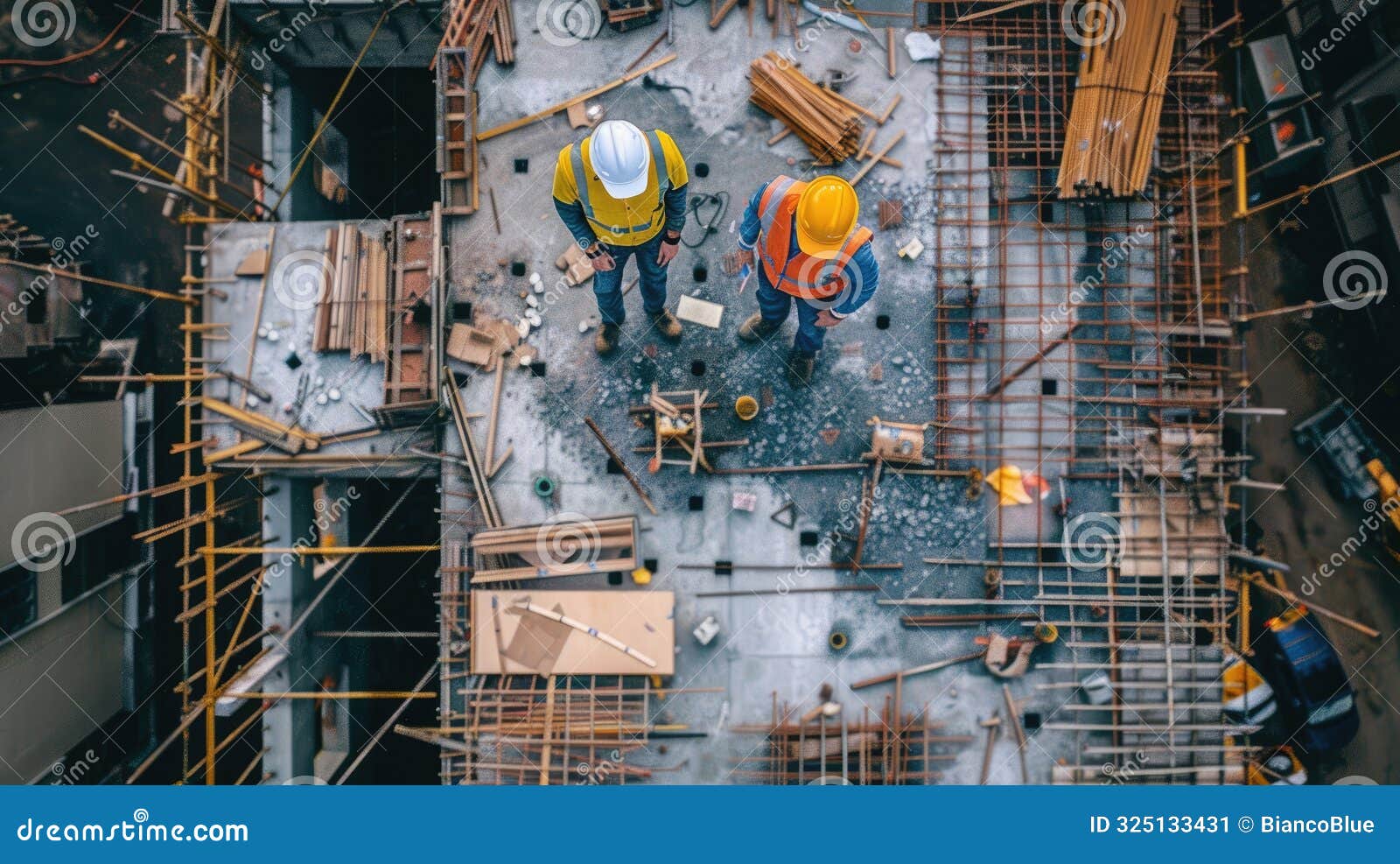 Construction Workers on a High-rise Building are Working Hard To Get ...