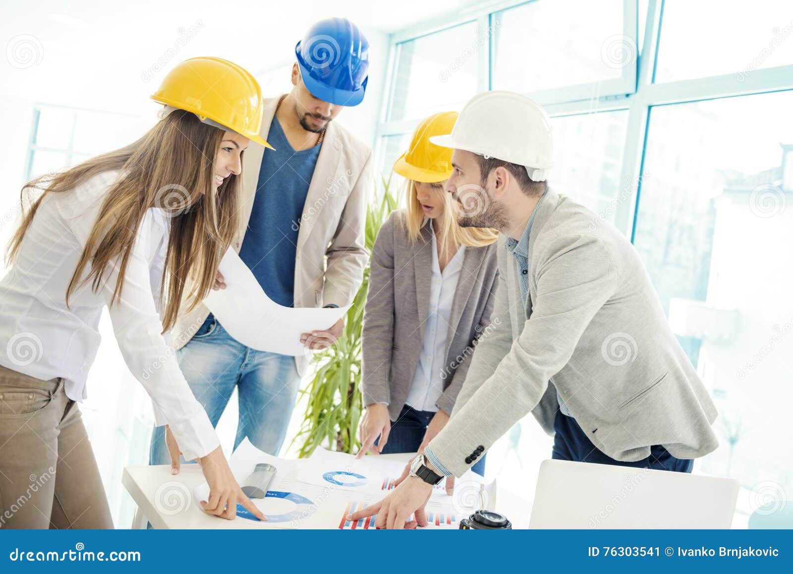 Construction workers stock image. Image of caucasian - 76303541