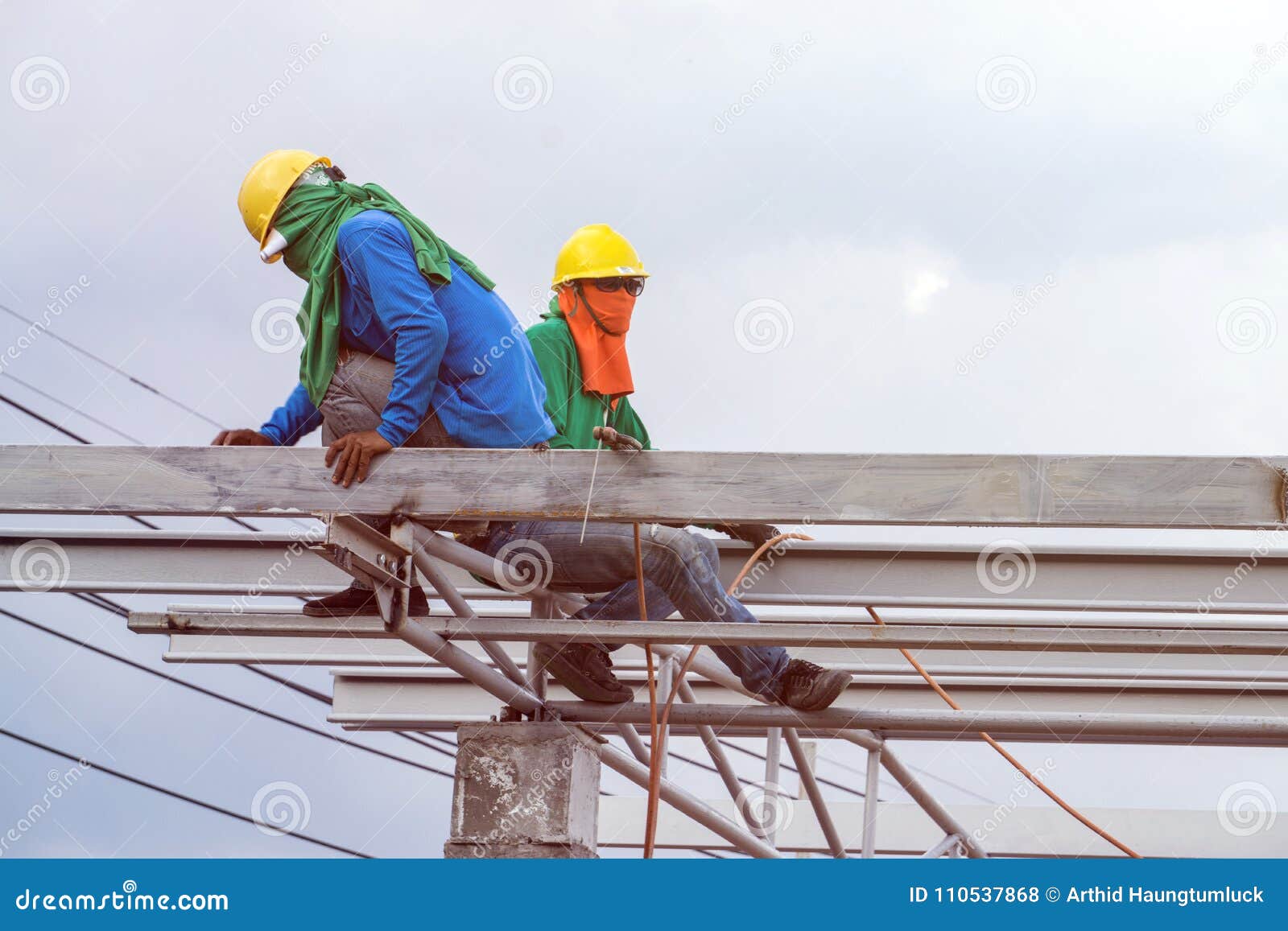 A Construction Workers Installing Beam Formwork. Formwork is Located at ...