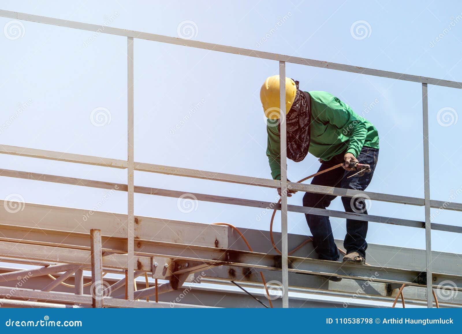 A Construction Workers Installing Beam Formwork. Formwork is Located at ...
