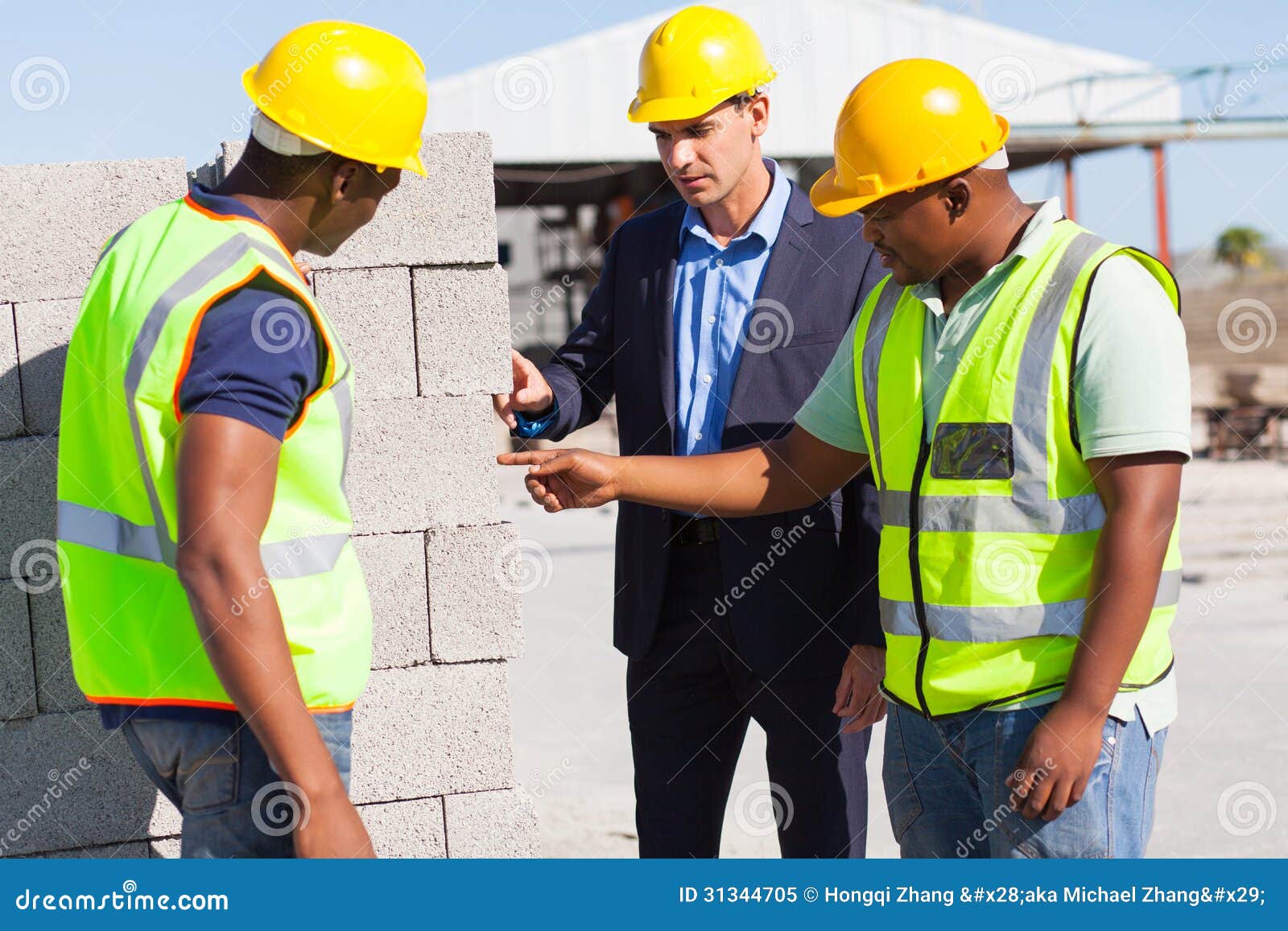 Construction Workers Manager Stock Image - Image of contractor, male ...