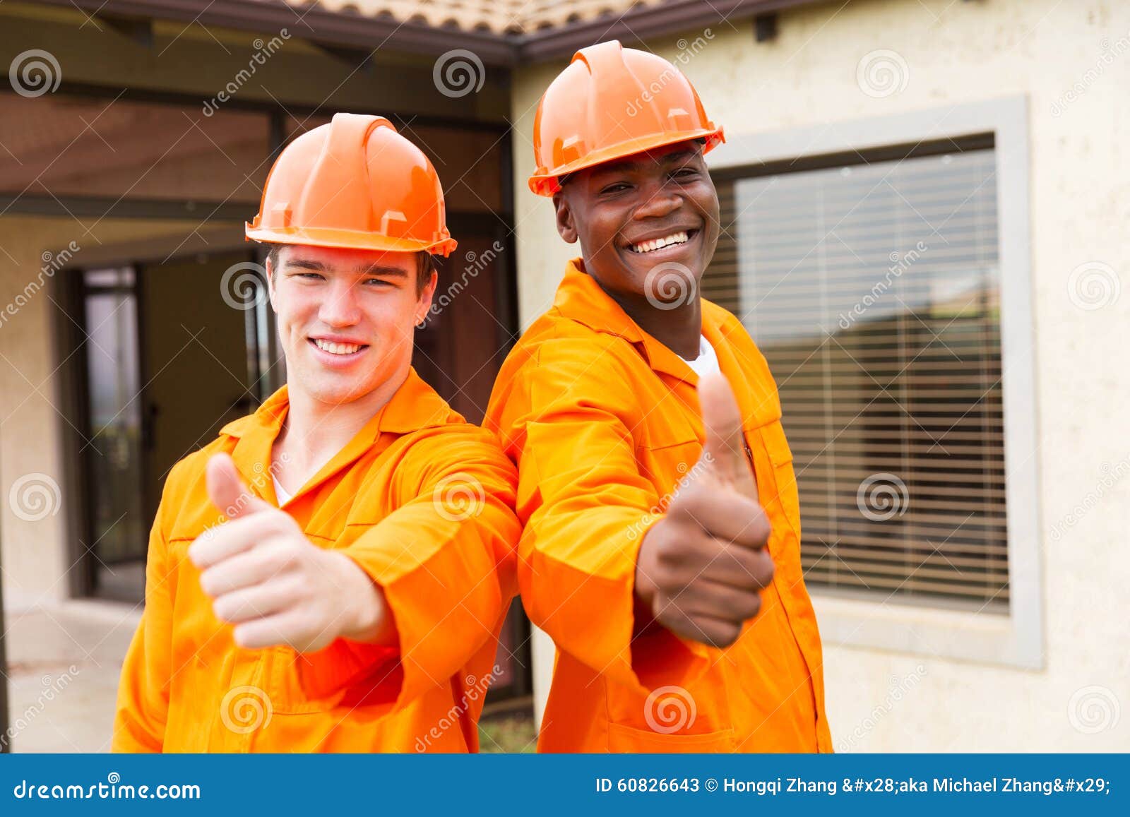 Construction Workers Outside Stock Image - Image of modern, handsome ...