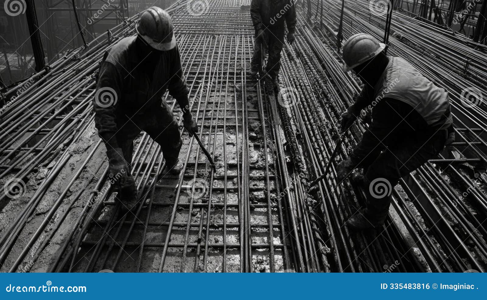 Reinforcing Steel Bars In Warehouse. Metal Industrial Background From ...