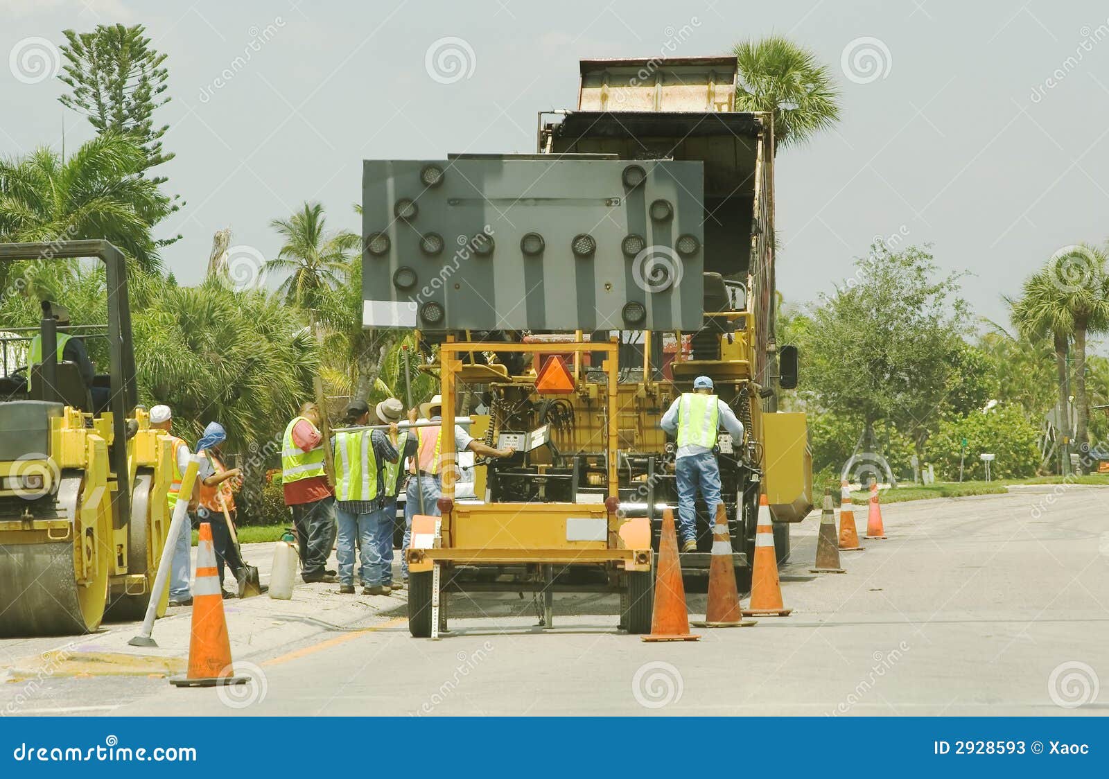 Construction Workers Repairing Stock Image - Image of road, engineer ...
