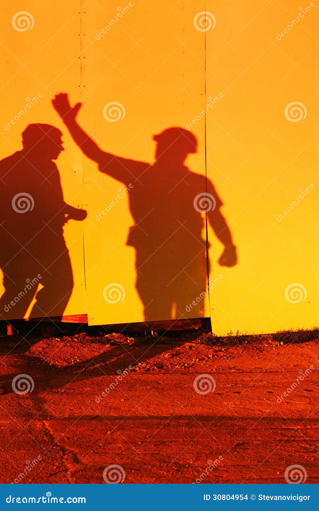 Construction Workers Shadows Stock Photo - Image of shadows, people ...