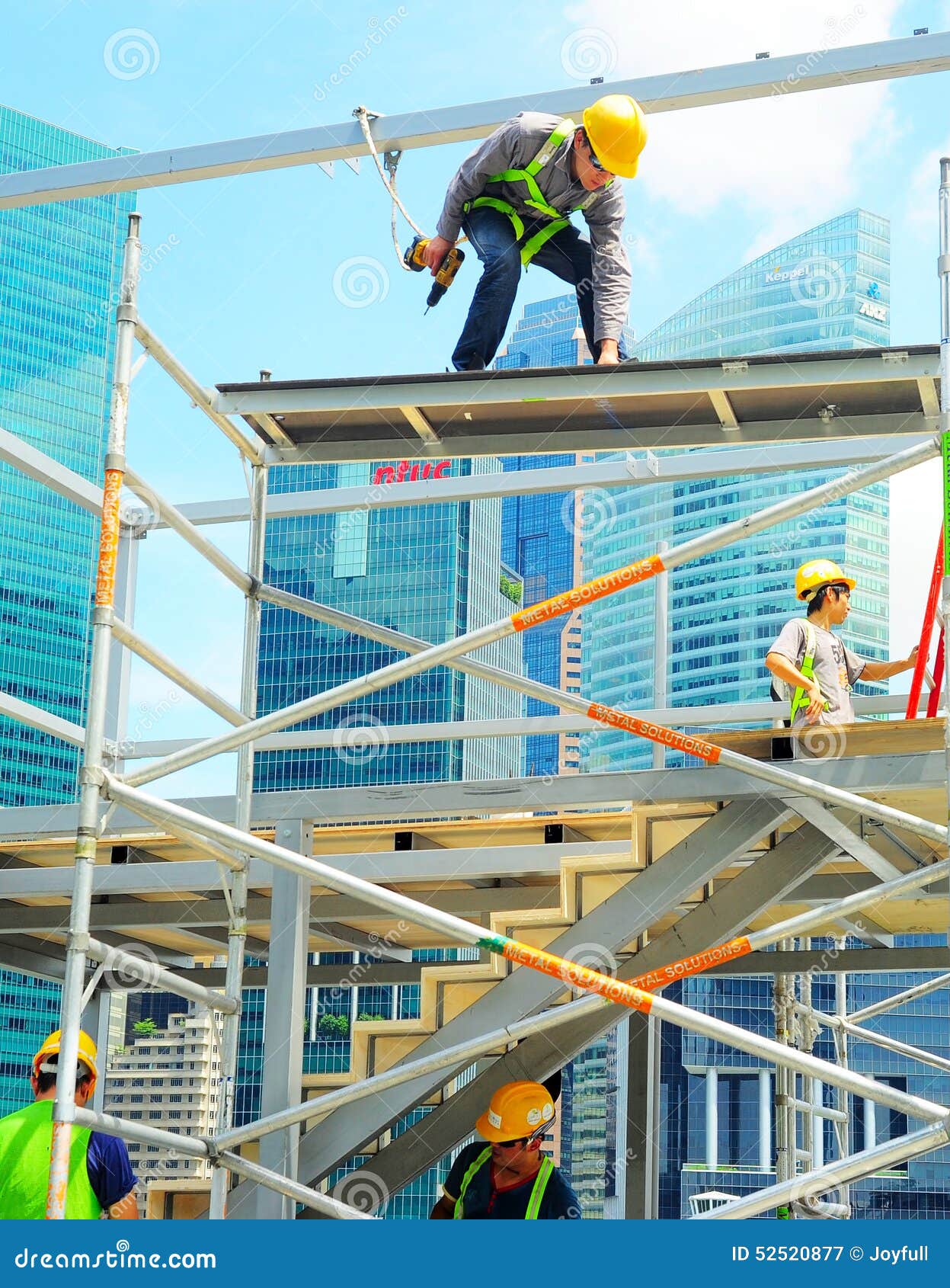 Construction Workers, Singapore Editorial Photography - Image of ...