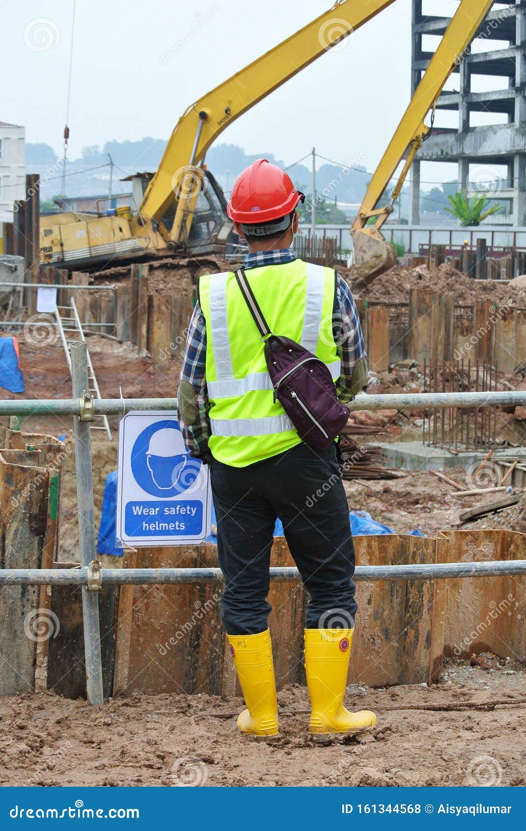 Construction Workers at the Construction Site Doing the daily Routine ...