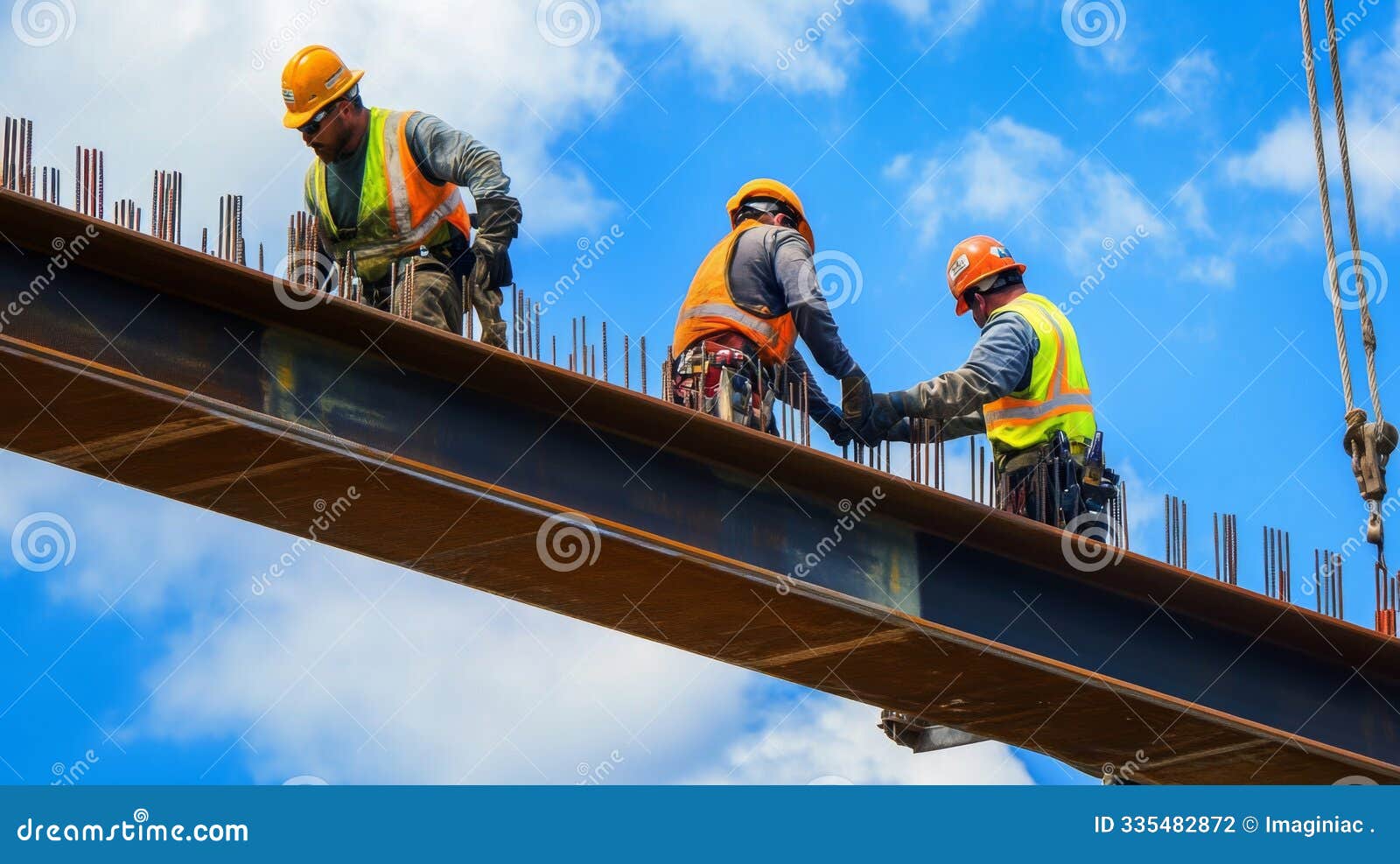 Rusty Rebars Waiting For Concrete Pouring At Construction Site During ...