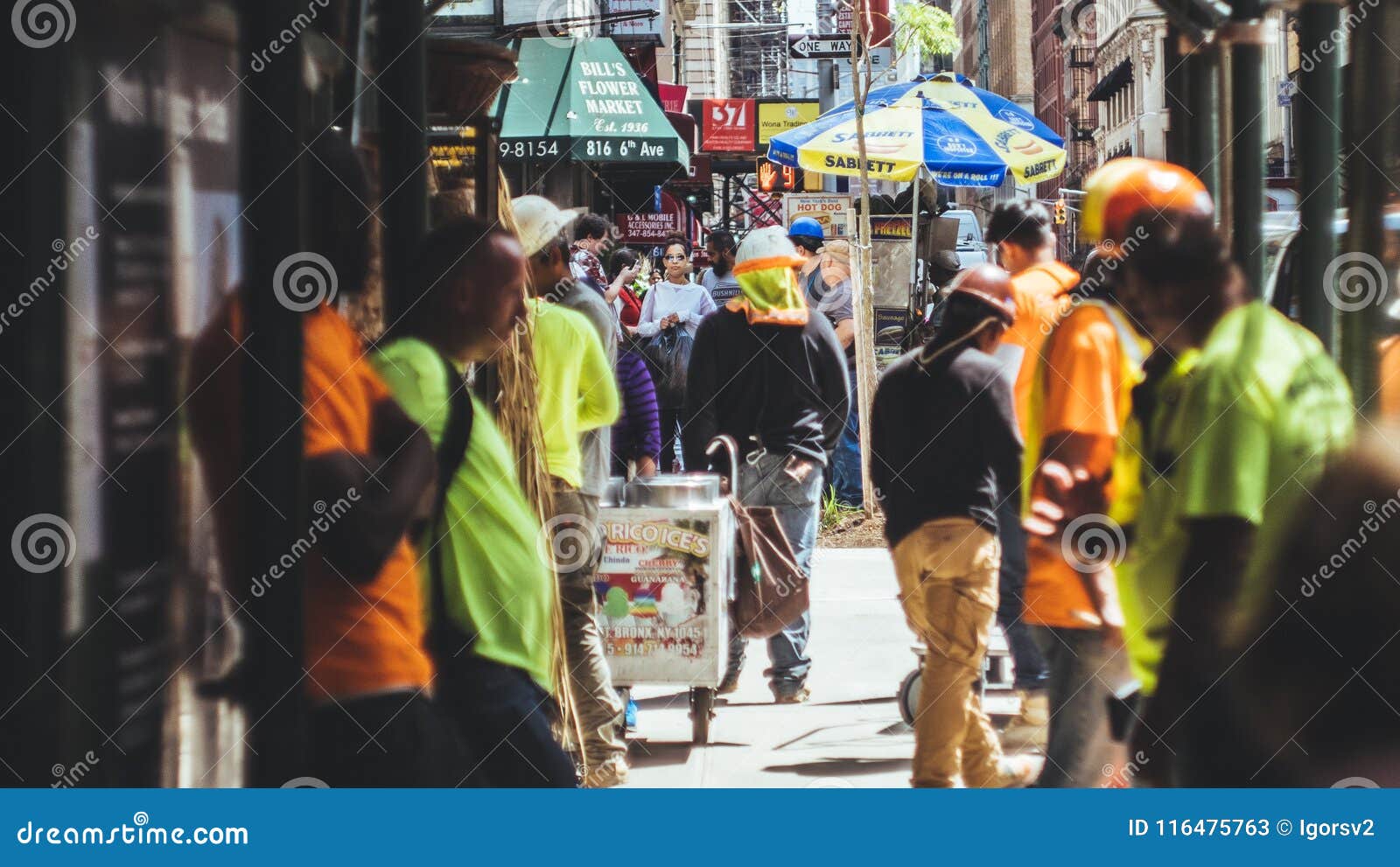 Construction Workers on a Street Editorial Stock Photo - Image of ...