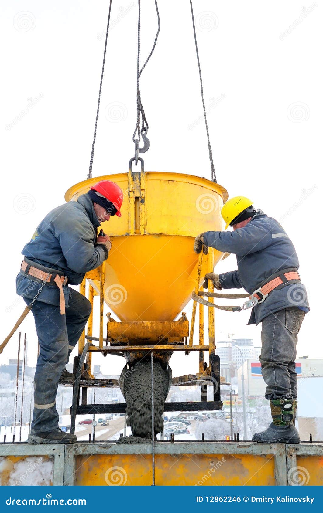 Construction Workers at Work Stock Photo - Image of builder, monolith ...