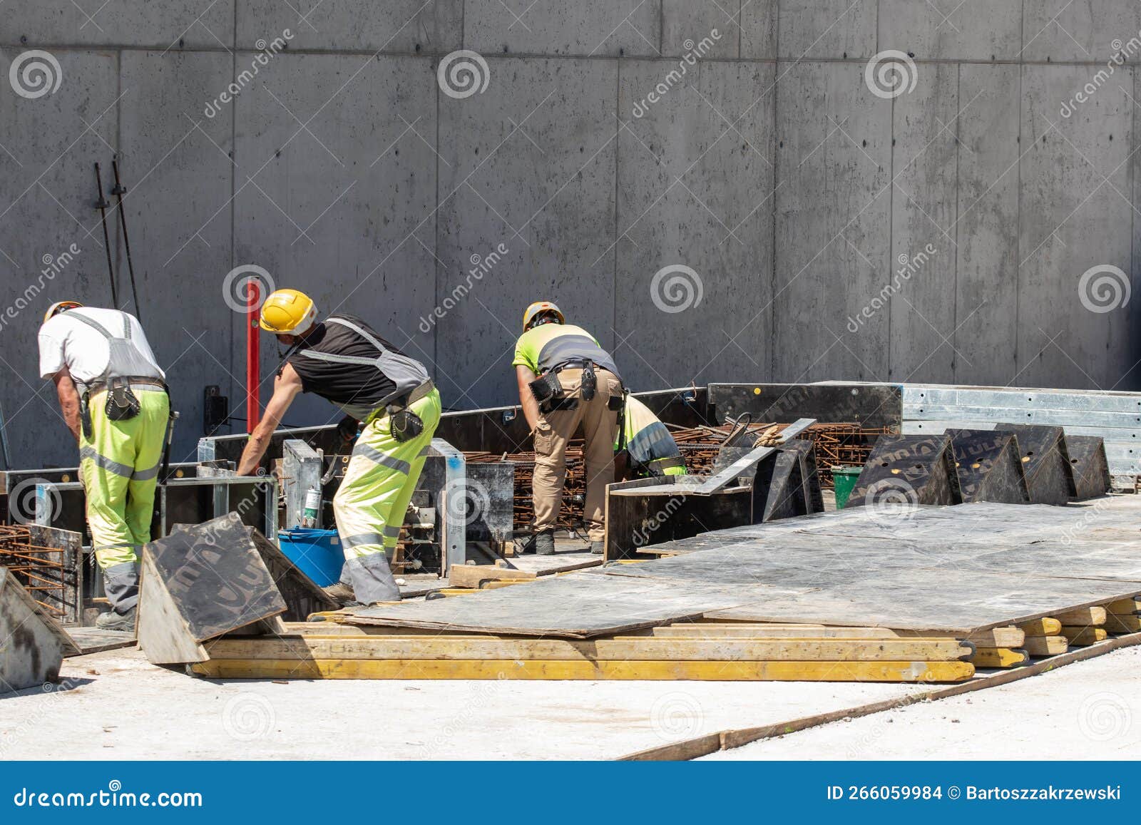 Construction Workers at Work on a Construction Site Editorial Stock ...