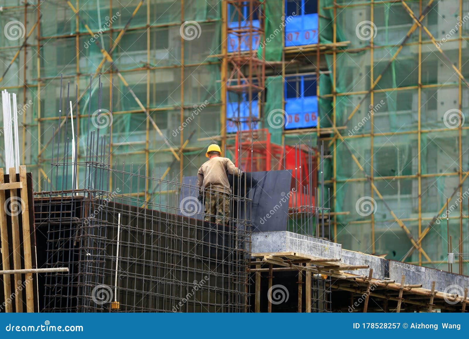 Construction Workers are at Work Stock Image - Image of contractor ...