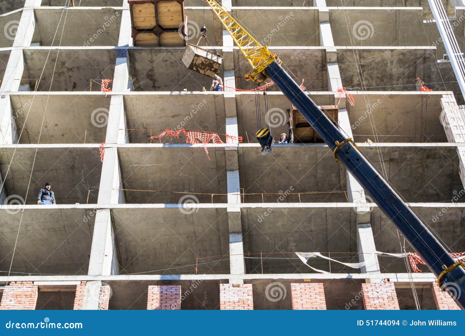 Construction Workers at Work Editorial Stock Image - Image of helmet ...