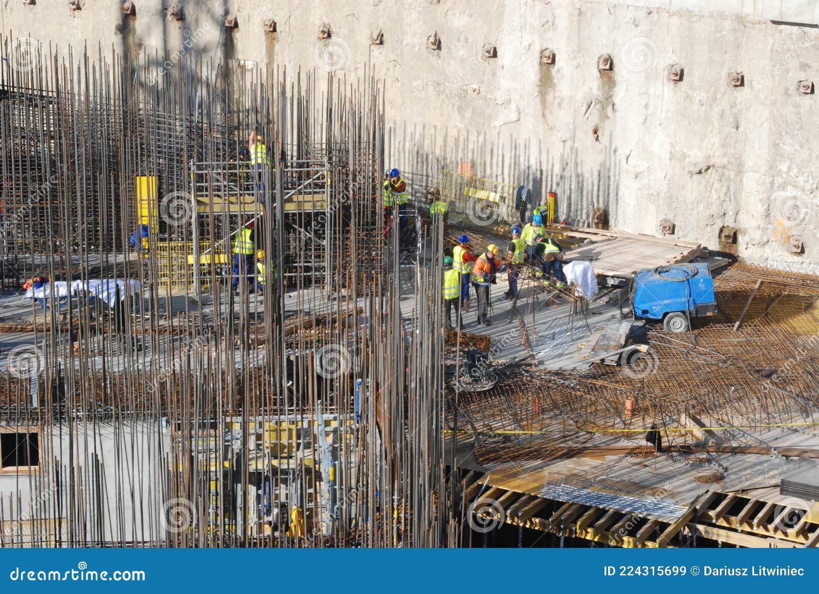 On the Construction Site of a Tall Building Editorial Stock Image ...