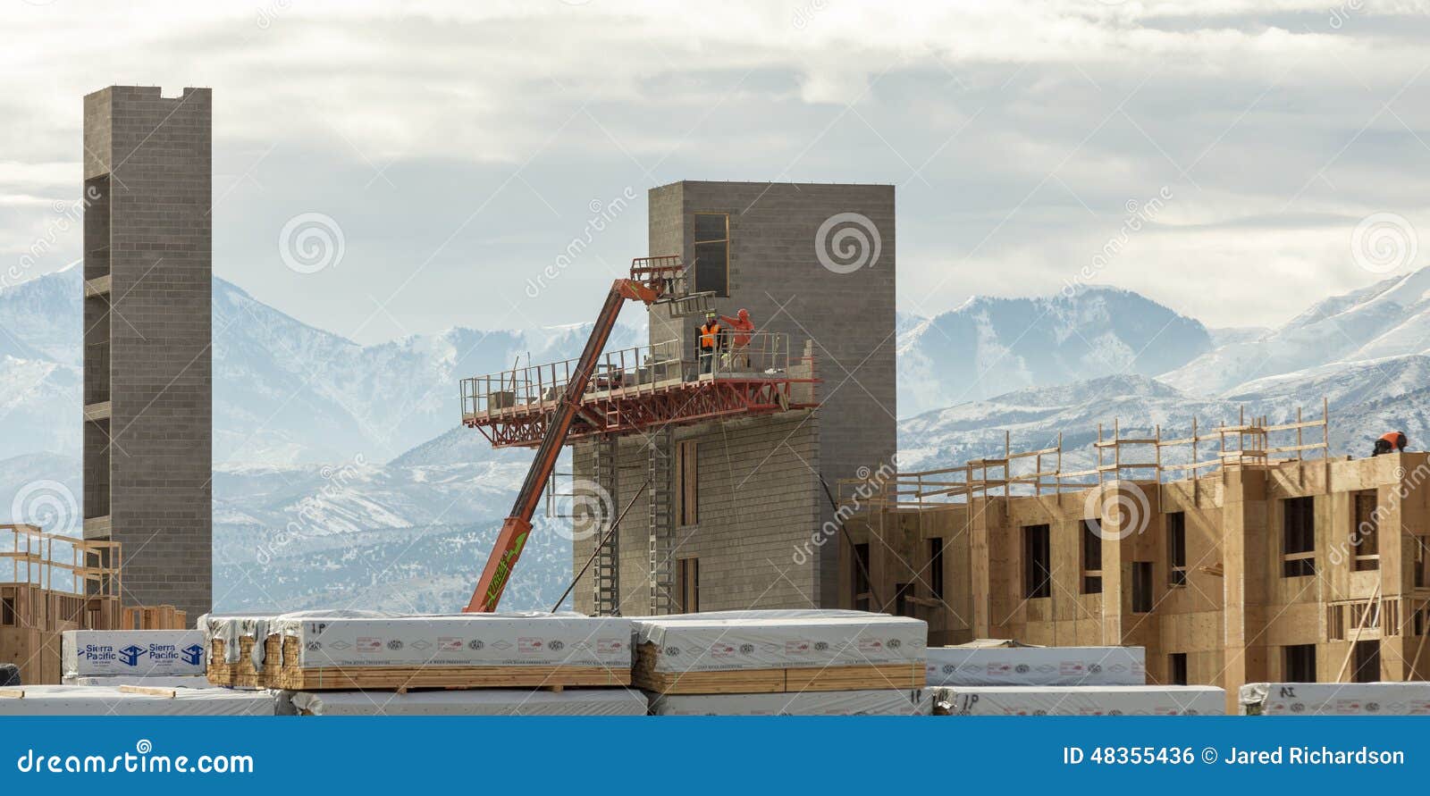 Construction Workers Working on Masonry Editorial Photo - Image of ...