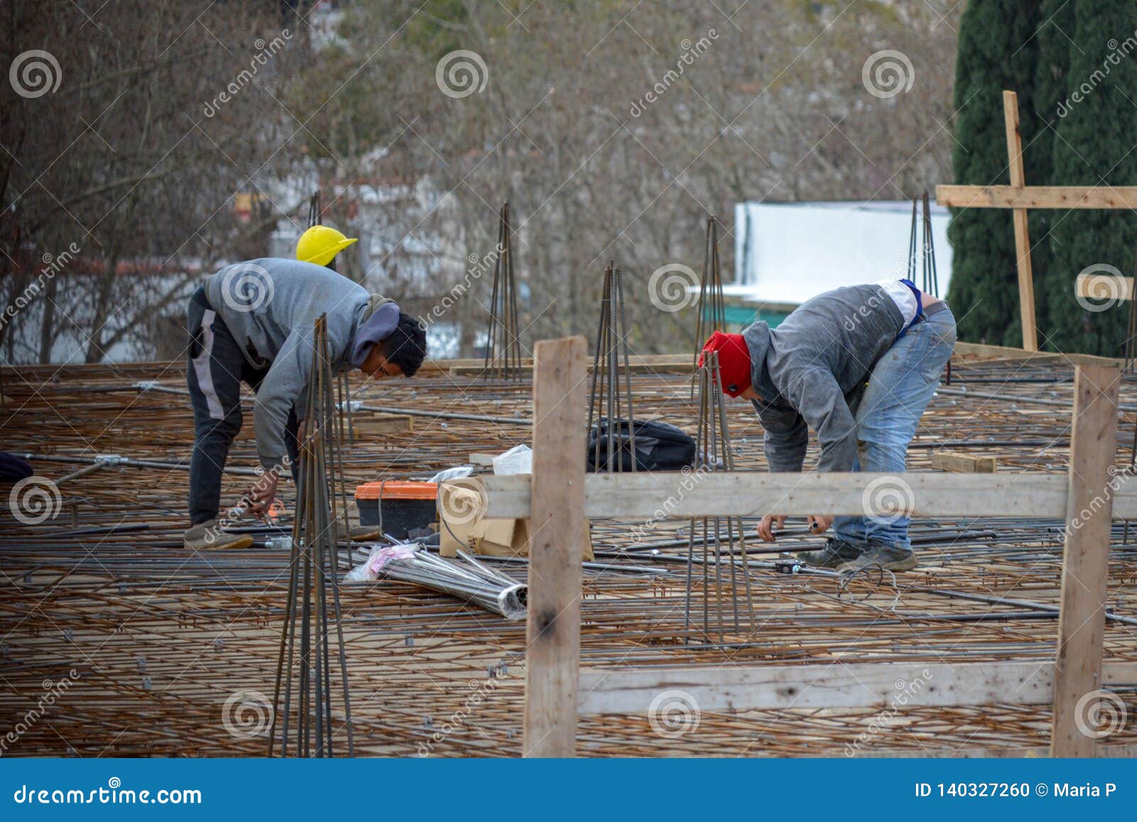 Construction Workers Outdoors Activities Editorial Image - Image of ...