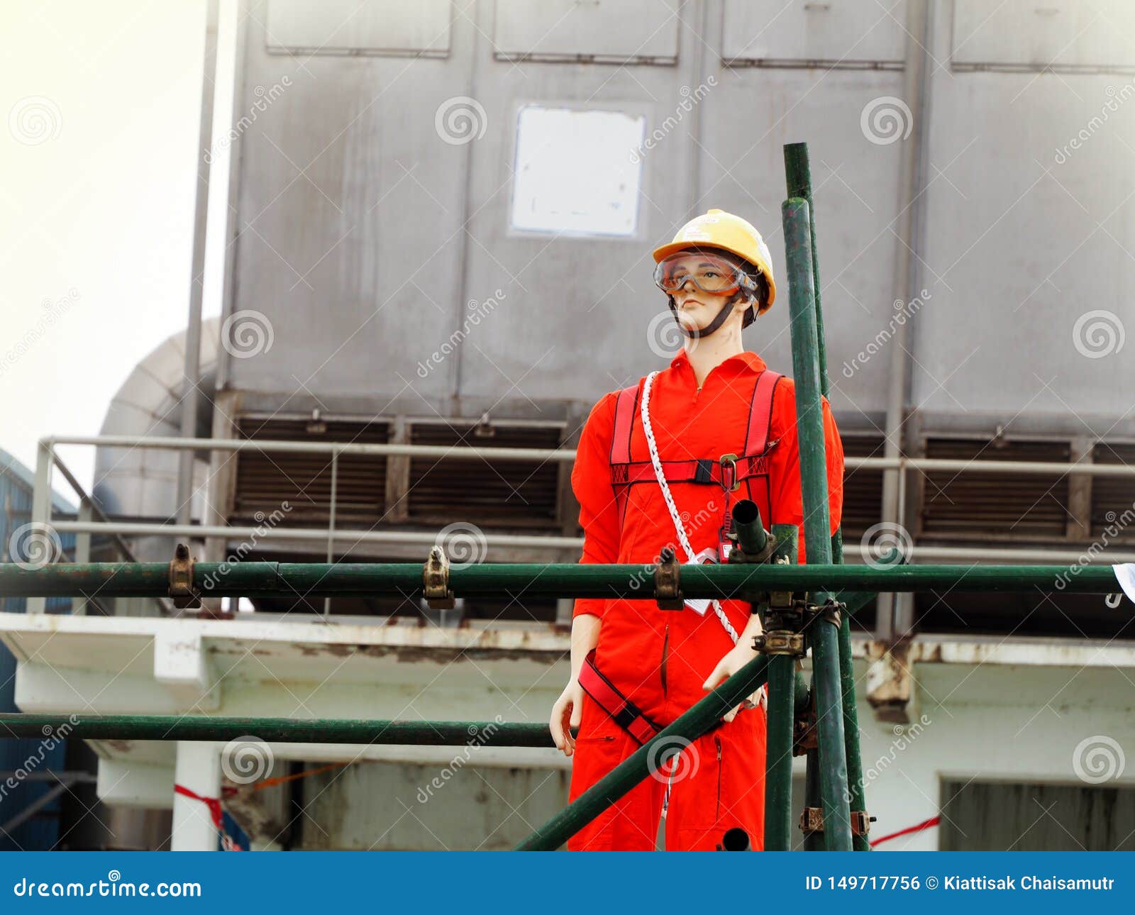 Construction Workers Working on Scaffolding Stock Photo - Image of ...