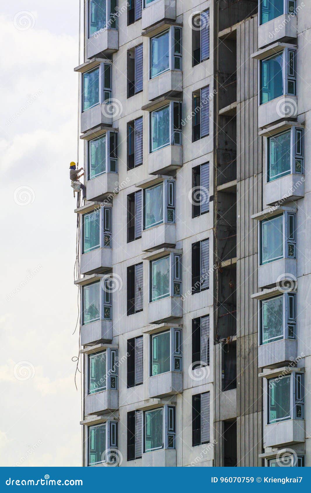 Construction Workers are Working on Tall Buildings. Editorial Stock ...