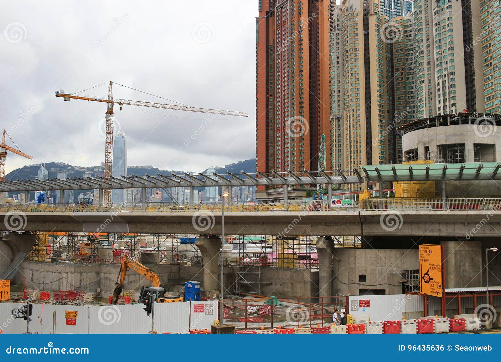 Construction Works of Hk Express Rail Link Editorial Photo - Image of ...