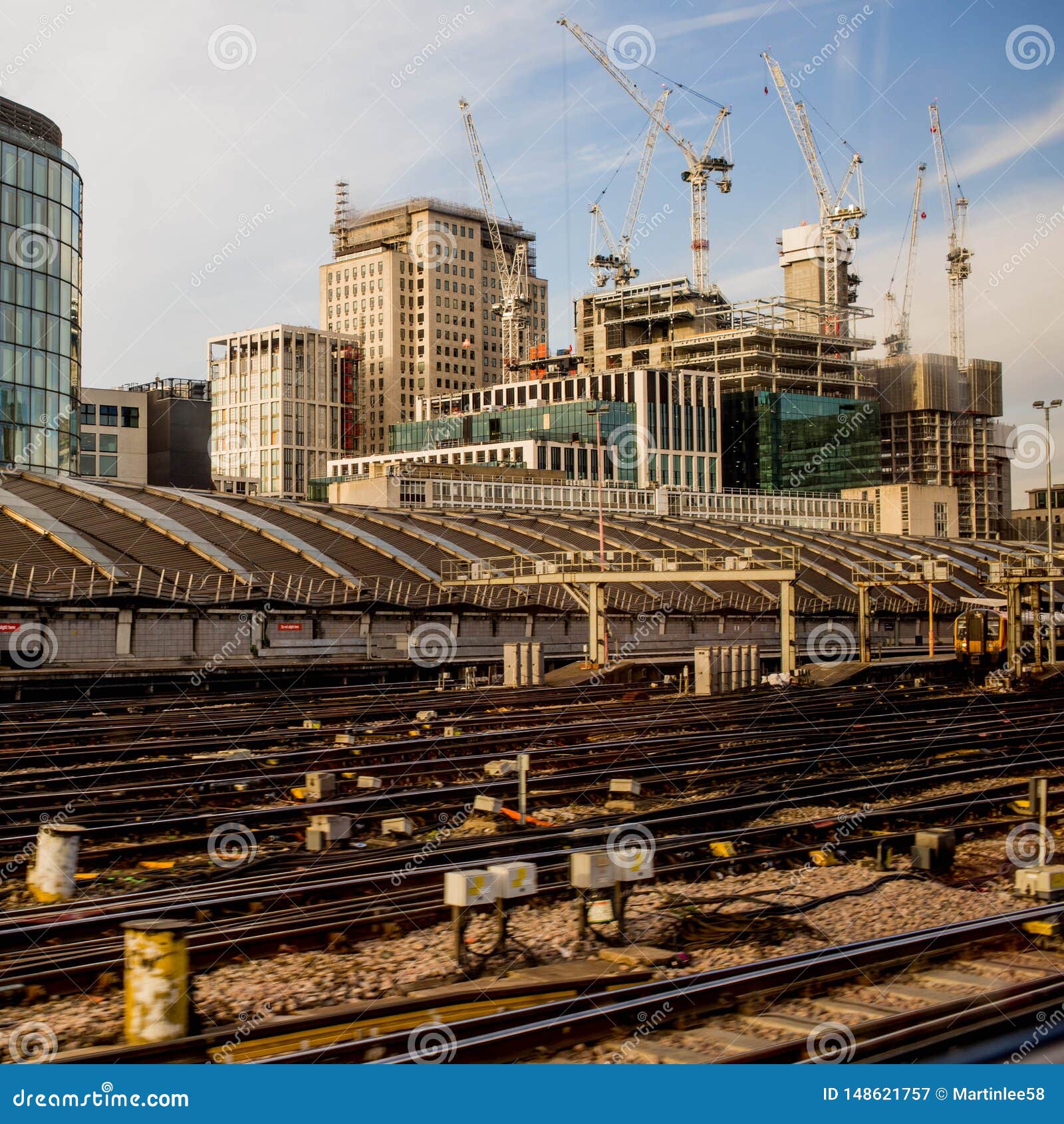 Construction Works in London Stock Image - Image of skyscrapers, format ...