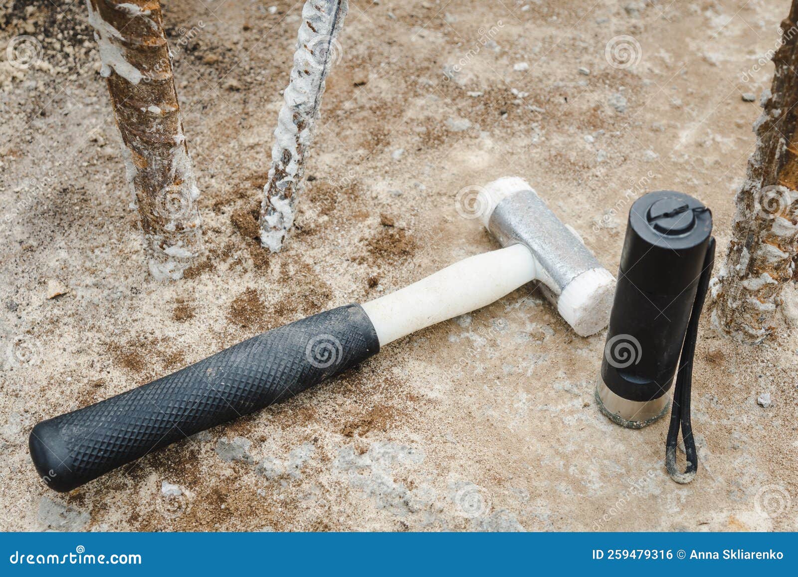 Construction Works. Seismic Test on Concrete Pile Stock Photo - Image ...